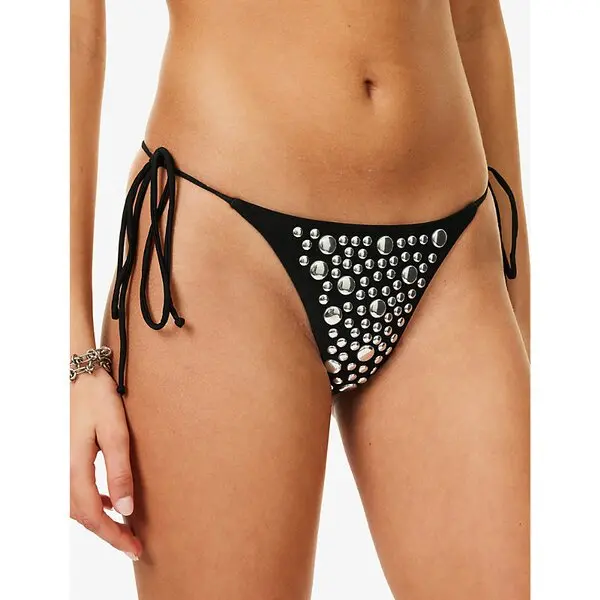 JADED LONDON Silvra Studded Bikini Bottoms