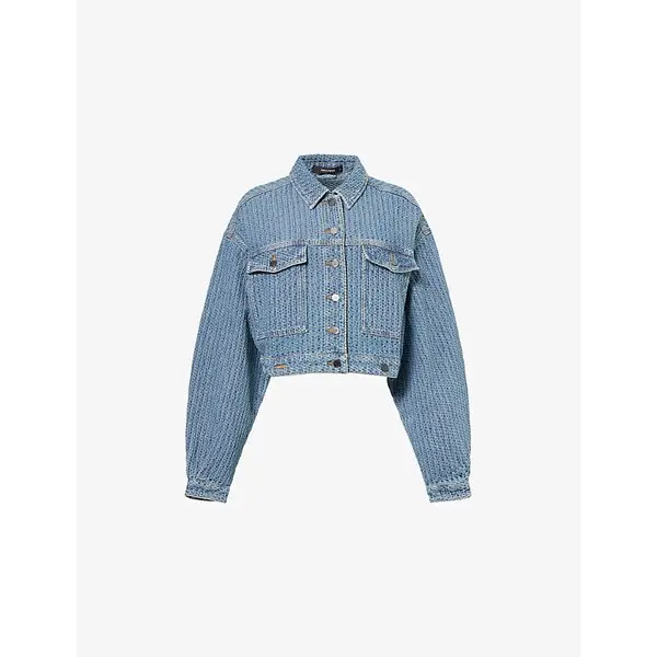DAILY PAPER Relaxed-fit Cropped Denim Jacket
