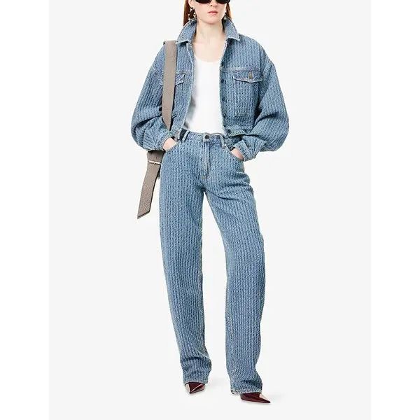DAILY PAPER Relaxed-fit Cropped Denim Jacket