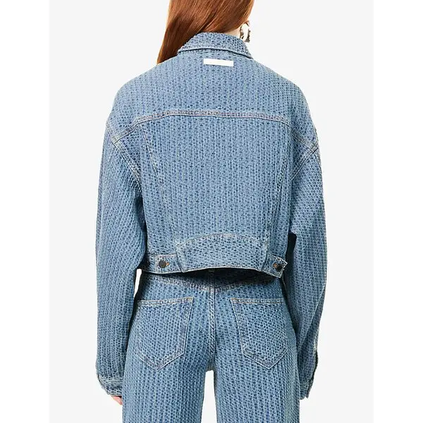 DAILY PAPER Relaxed-fit Cropped Denim Jacket