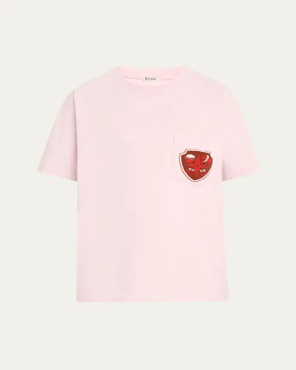 BODE Beaded Crest Pocket T-shirt