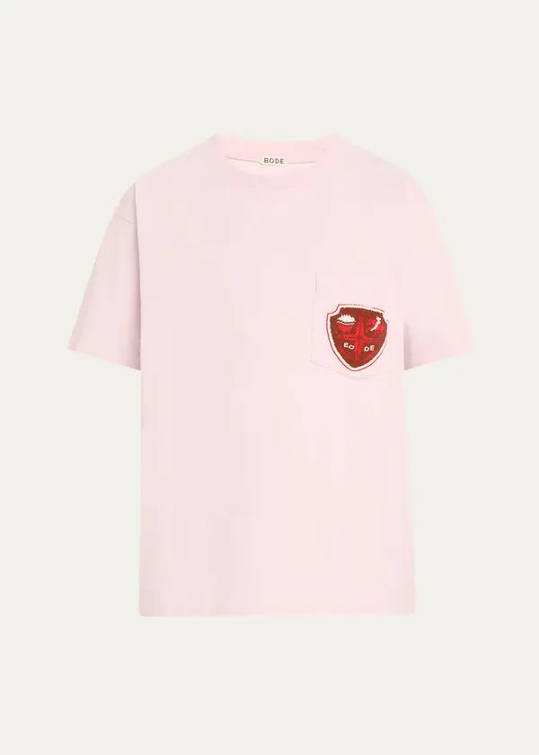 BODE Beaded Crest Pocket T-shirt
