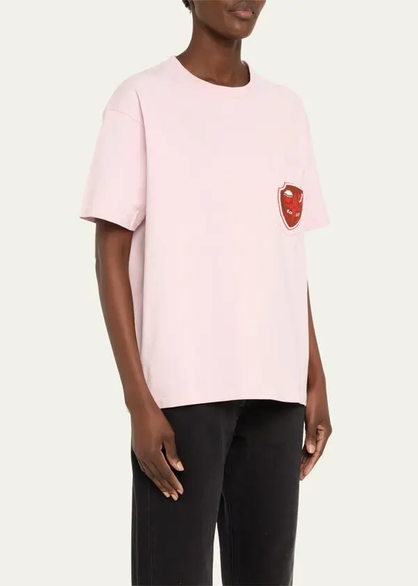 BODE Beaded Crest Pocket T-shirt