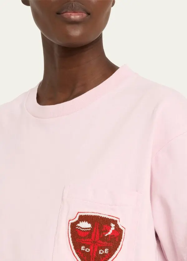 BODE Beaded Crest Pocket T-shirt