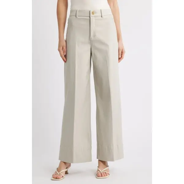 Spanx Super Smooth Stretch Twill Wide Leg Pant - Bone