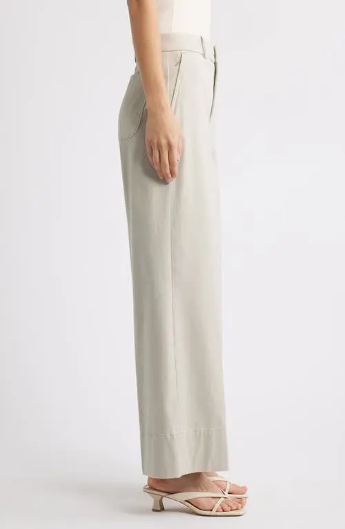 Spanx Super Smooth Stretch Twill Wide Leg Pant - Bone