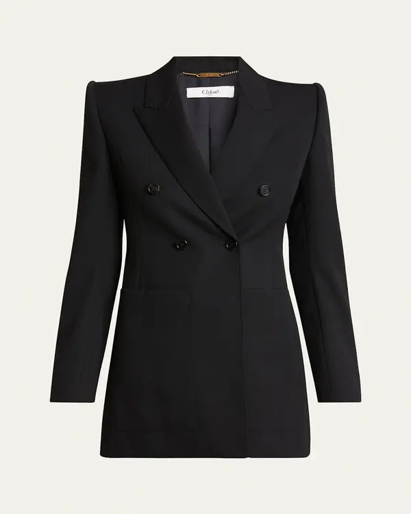 Chloé Double-breasted Tailored Jacket With Patch Pockets