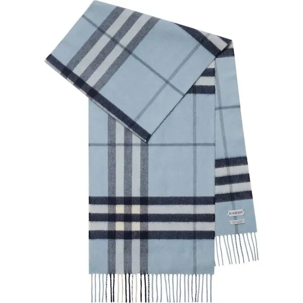 Burberry Check Cashmere Scarf - Bank