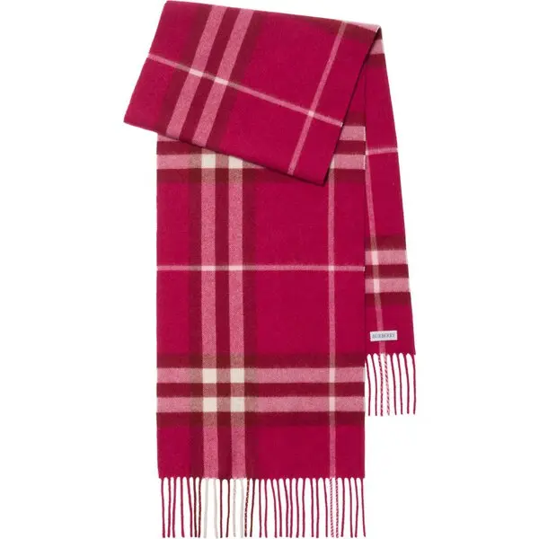 Burberry Check Cashmere Scarf - Jam