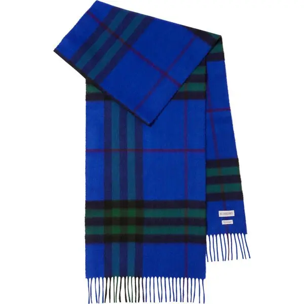 Burberry Check Cashmere Scarf - Knight/ivy