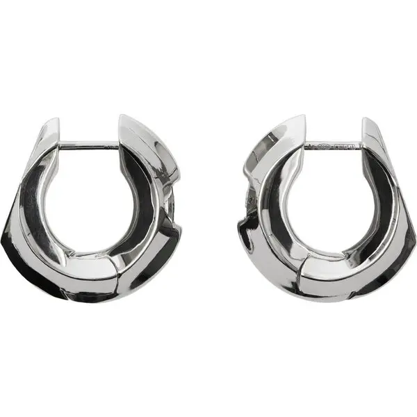 Burberry Small Hollow Hoop Earrings - Silver/gold