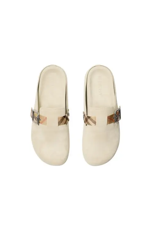 Burberry Check Denim Urchin Clogs - Bake