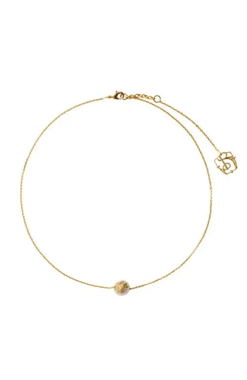 Burberry Ekd Sphere Pearl Solitaire Necklace - Gold/pearl