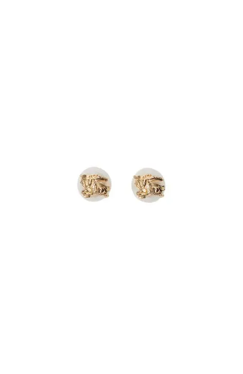 Burberry Ekd Sphere Pearl Stud Earrings - Gold/pearl
