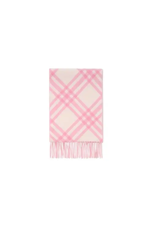Burberry Check Cashmere Scarf - Sugar Pink