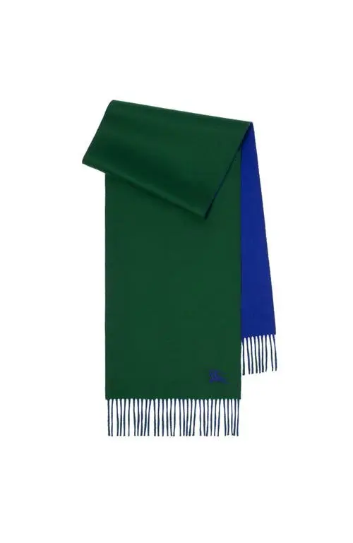 Burberry Reversible Cashmere Scarf - Dark Fern Green/knight