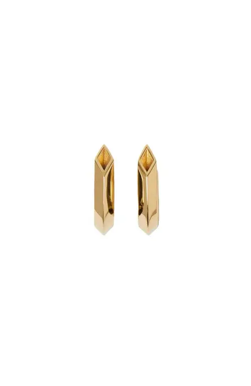 Burberry Hollow Spike Hoop Earrings - Gold