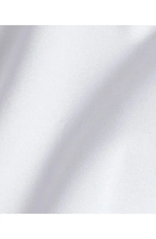 David Donahue Regular Fit French Cuff Cotton Broadcloth Dress Shirt - White