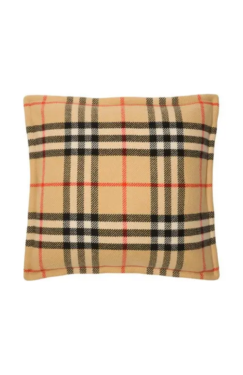 Burberry Check Wool Cashmere Cushion - Sand