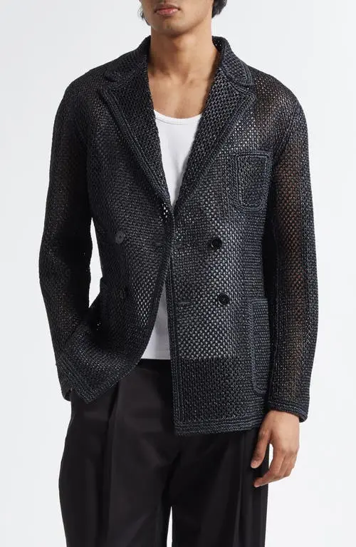 Dolce & Gabbana Portofino Raffia Mesh Sport Coat
