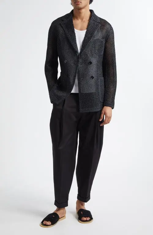 Dolce & Gabbana Portofino Raffia Mesh Sport Coat