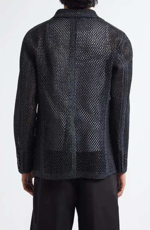 Dolce & Gabbana Portofino Raffia Mesh Sport Coat
