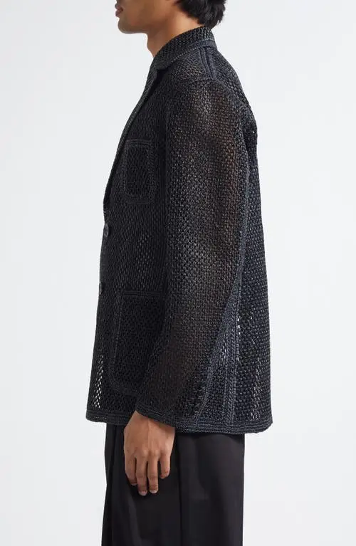Dolce & Gabbana Portofino Raffia Mesh Sport Coat