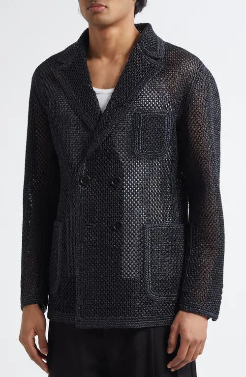 Dolce & Gabbana Portofino Raffia Mesh Sport Coat