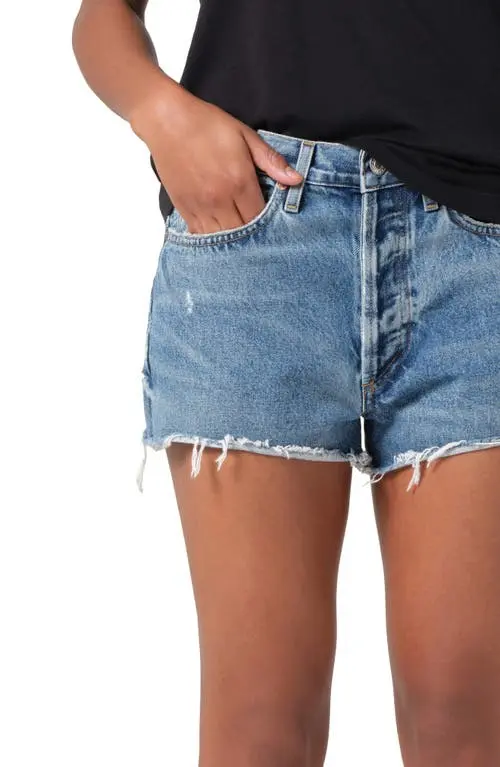 AGOLDE Parker High Waist Denim Cutoff Shorts - Chorus