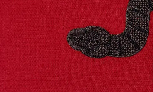 SFERRA Embroidered Snake Accent Pillow