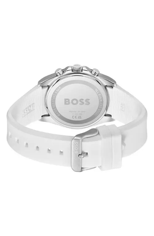 BOSS Strike Chronograph Silicone Strap Watch - Blue