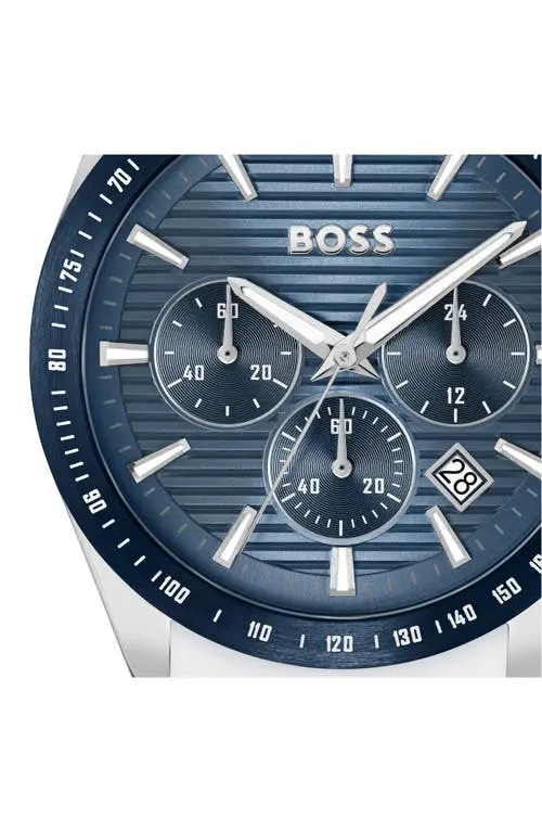 BOSS Strike Chronograph Silicone Strap Watch - Blue