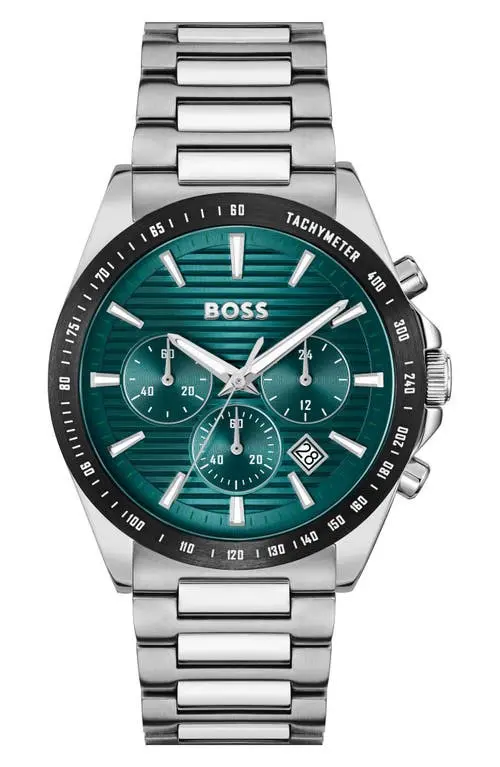 BOSS Strike Chronograph Bracelet Watch - Green