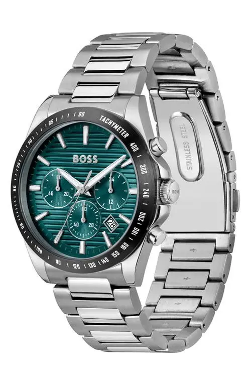 BOSS Strike Chronograph Bracelet Watch - Green