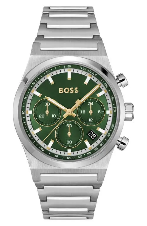 BOSS Candor Chronograph Bracelet Watch - Dark Green