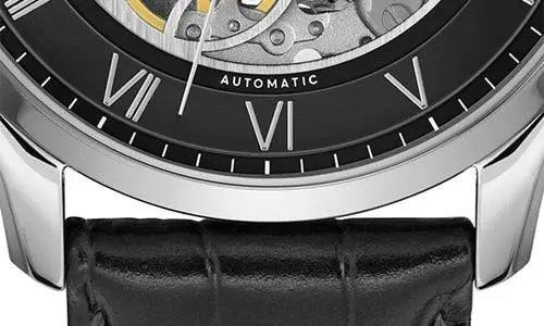 BOSS Principle Skeleton Automatic Strap Watch - Black