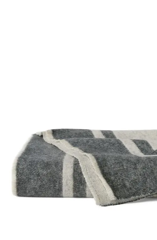 SFERRA Viletta Blanket - Oat/charcoal