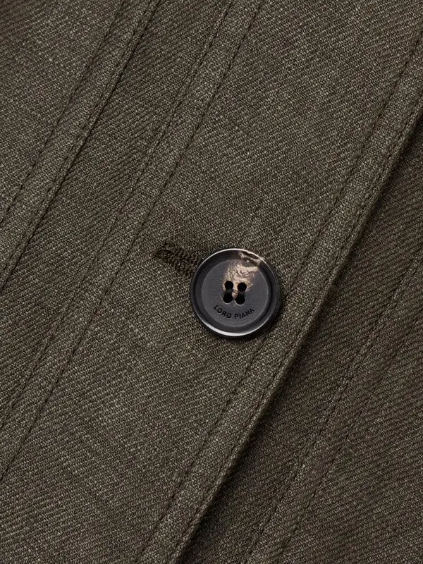 Loro Piana Jaylon Belted Linen And Wool-blend Jacket