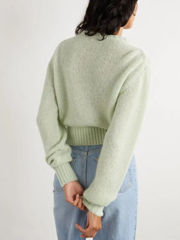Chloé Embroidered Alpaca And Silk-blend Sweater