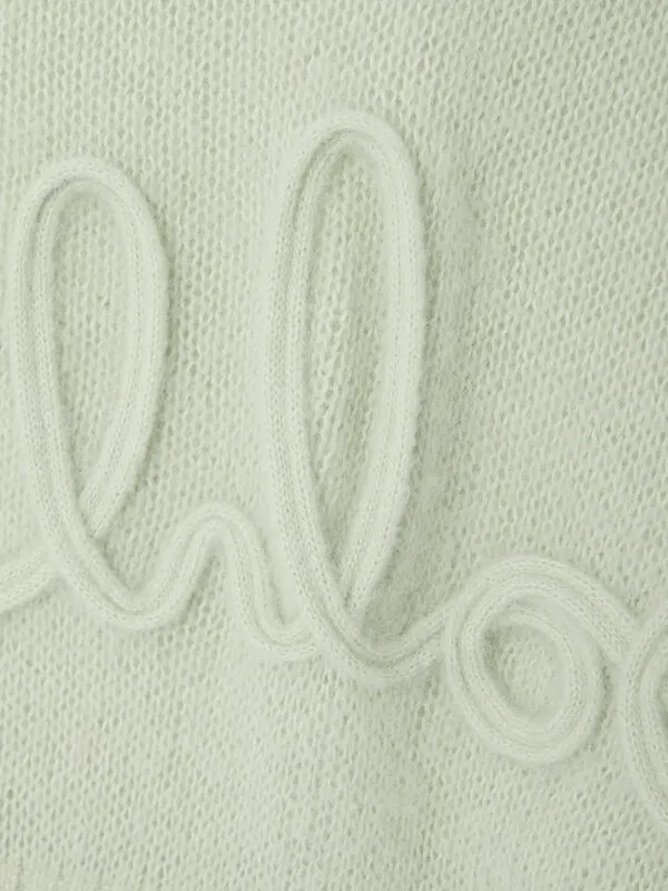 Chloé Embroidered Alpaca And Silk-blend Sweater
