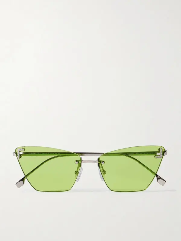 Fendi Rimless Cat-eye Sunglasses - Green