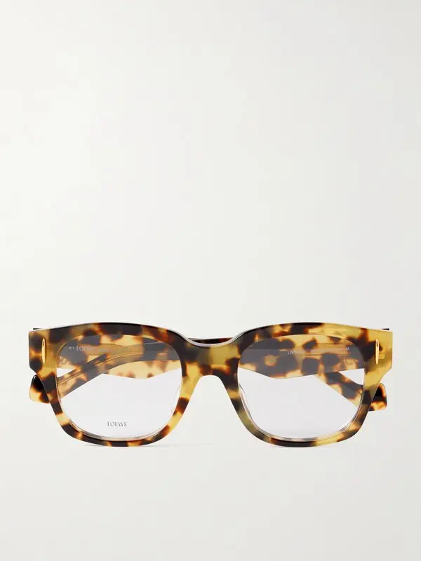 Loewe Anagram Square-frame Acetate Optical Glasses - Tortoiseshell