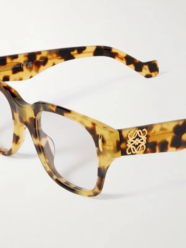 Loewe Anagram Square-frame Acetate Optical Glasses - Tortoiseshell