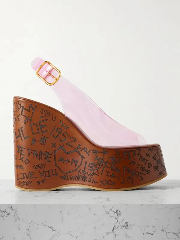 Chloé Maxime Tpu Slingback Platform Sandals