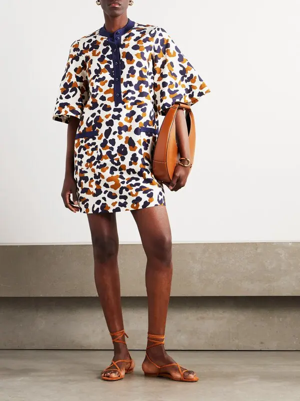 ERES Coquillage Marée Printed Cotton And Silk-blend Twill Coverup