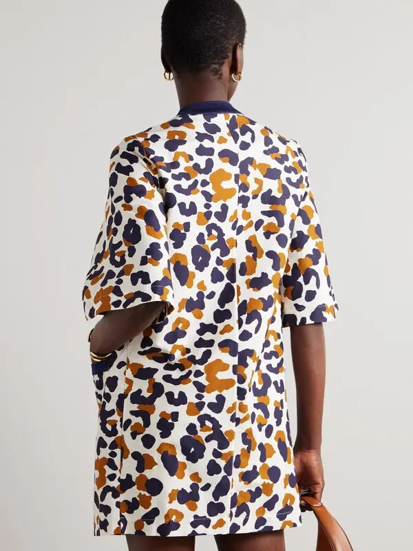 ERES Coquillage Marée Printed Cotton And Silk-blend Twill Coverup