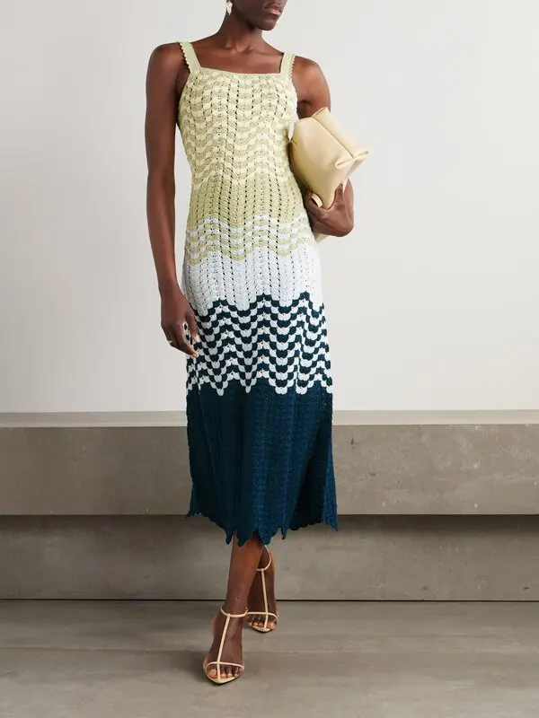 Escvdo Marea Crocheted Maxi Dress