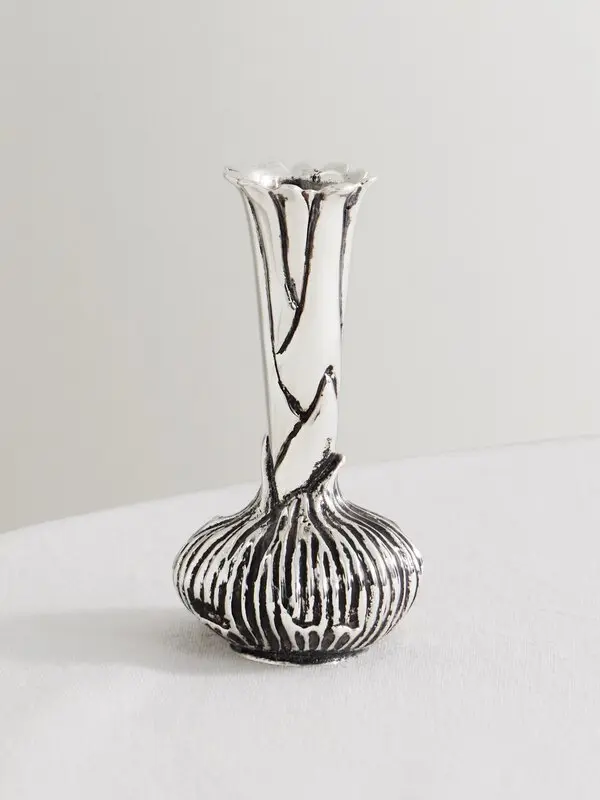 Christofle Onion -plated Vase - Silver