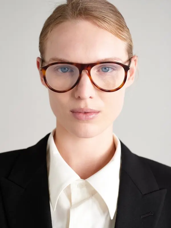 Saint Laurent Aviator-style Acetate Optical Glasses