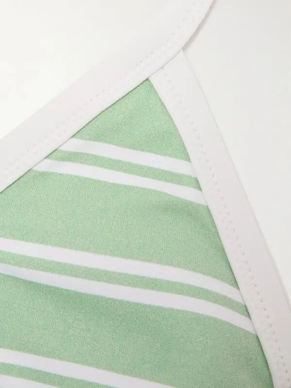 Marysia Bianco Striped Triangle Bikini Top